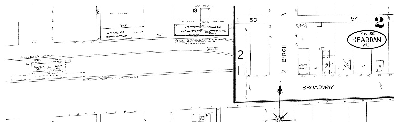Big Bend Railroad History: 1902 Reardan Map