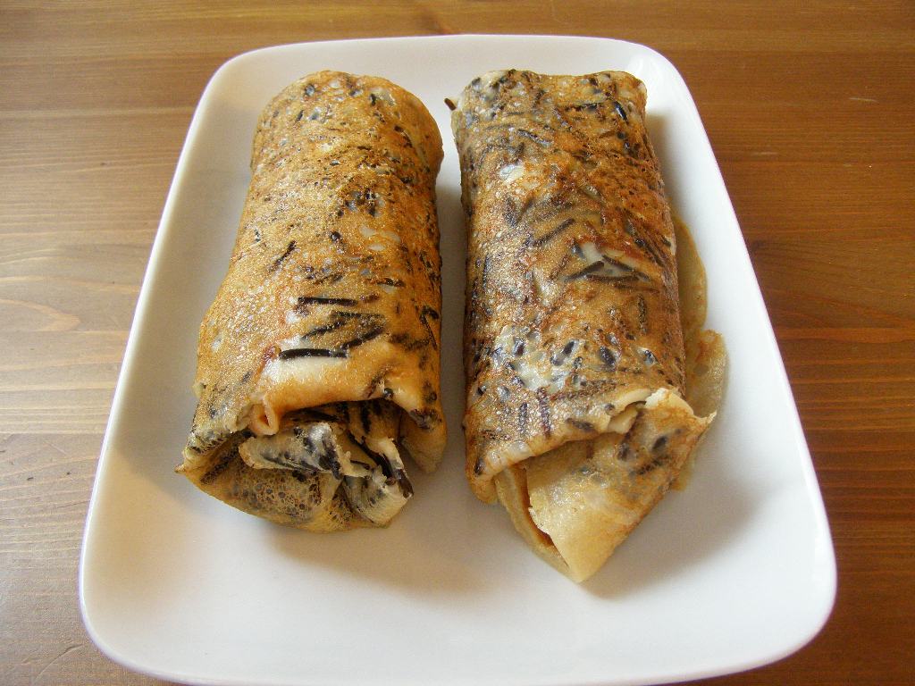 maple•spice: Wild Rice Crêpes with Chickpeas, Mushrooms and Spinach ...