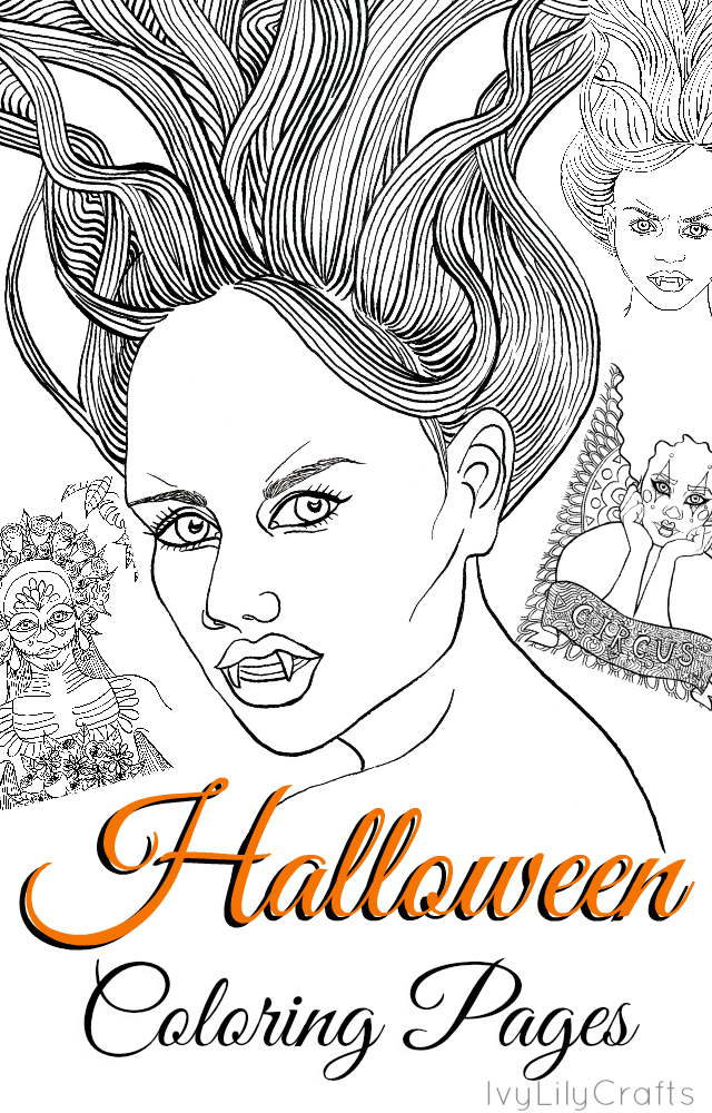 Halloween Coloring Pages | Inktober 2016 | Craetive Kids Colouring