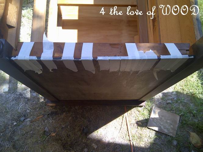 4 the love of wood: #1 VENEER - edge gluing with gravity