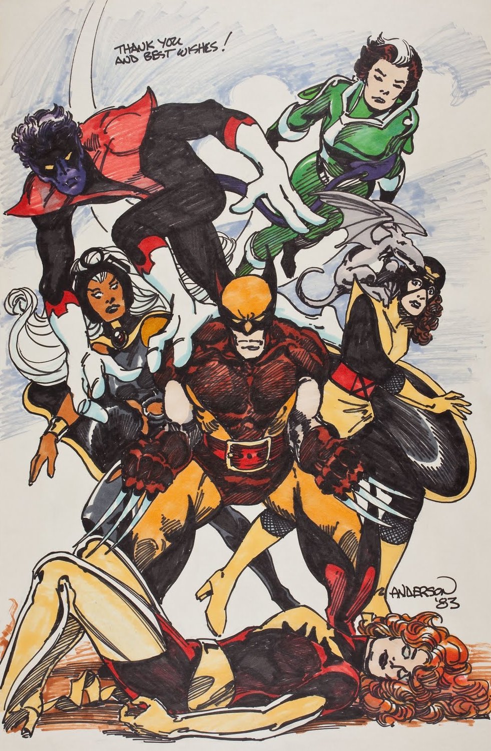 Marvel Comics of the 1980s: 1983 - Brent Anderson's X-Men Commission
