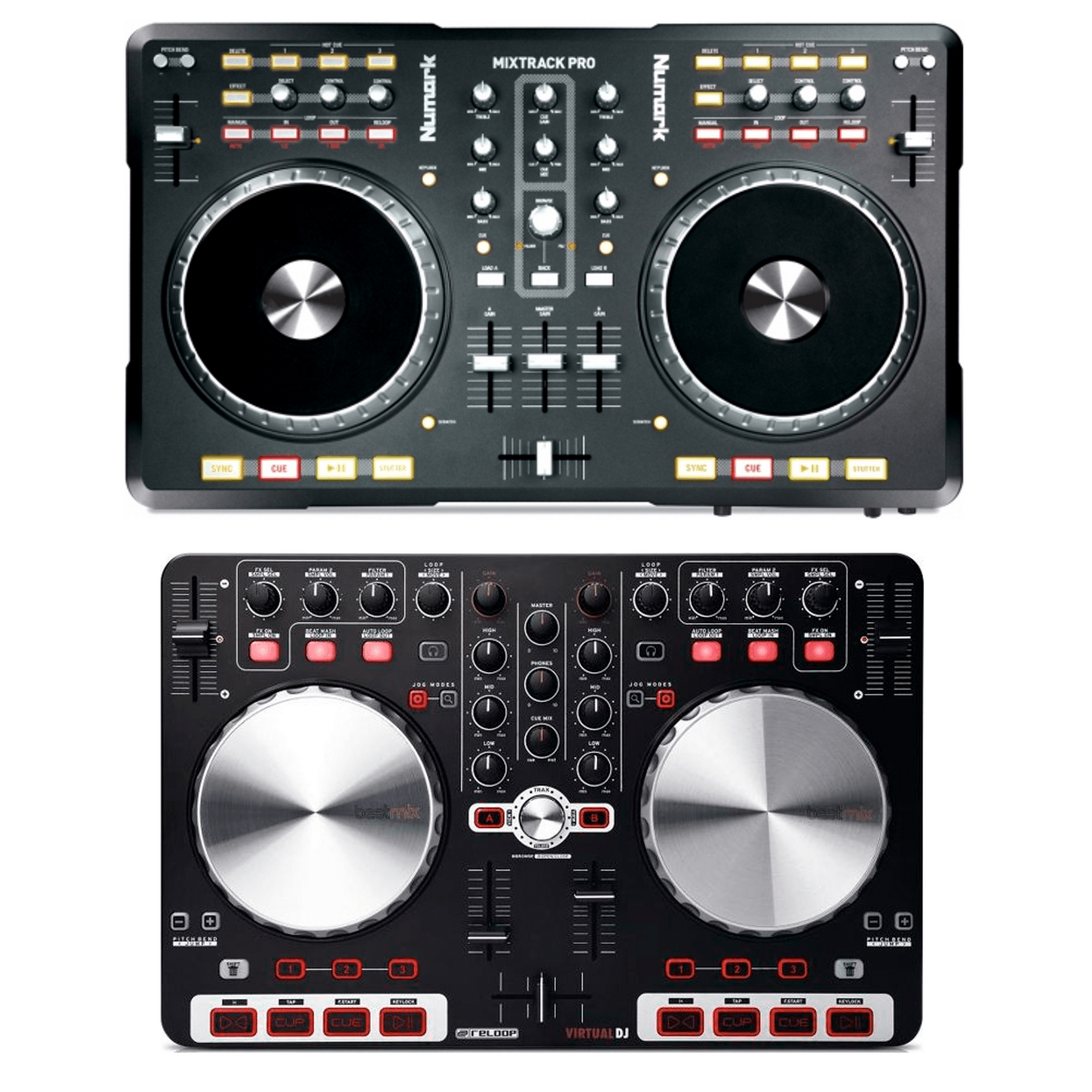 Ciemna Strona Winyla: Porównanie Reloop BeatMix i Numark MixTrack PRO