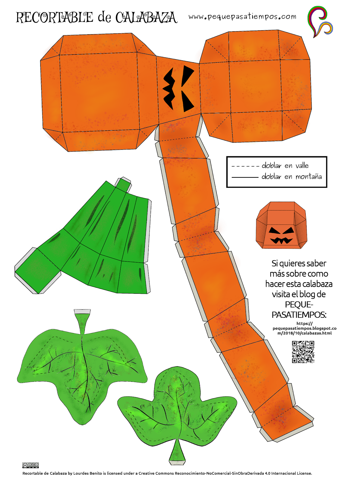 Peque-pasatiempos: Recortables de CALABAZAS para HALLOWEEN