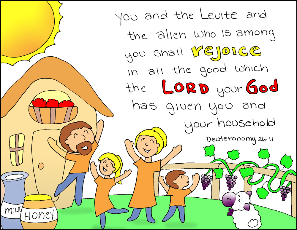 Doodle Through The Bible: Deuteronomy 26:11, ". . . Rejoice in all the ...