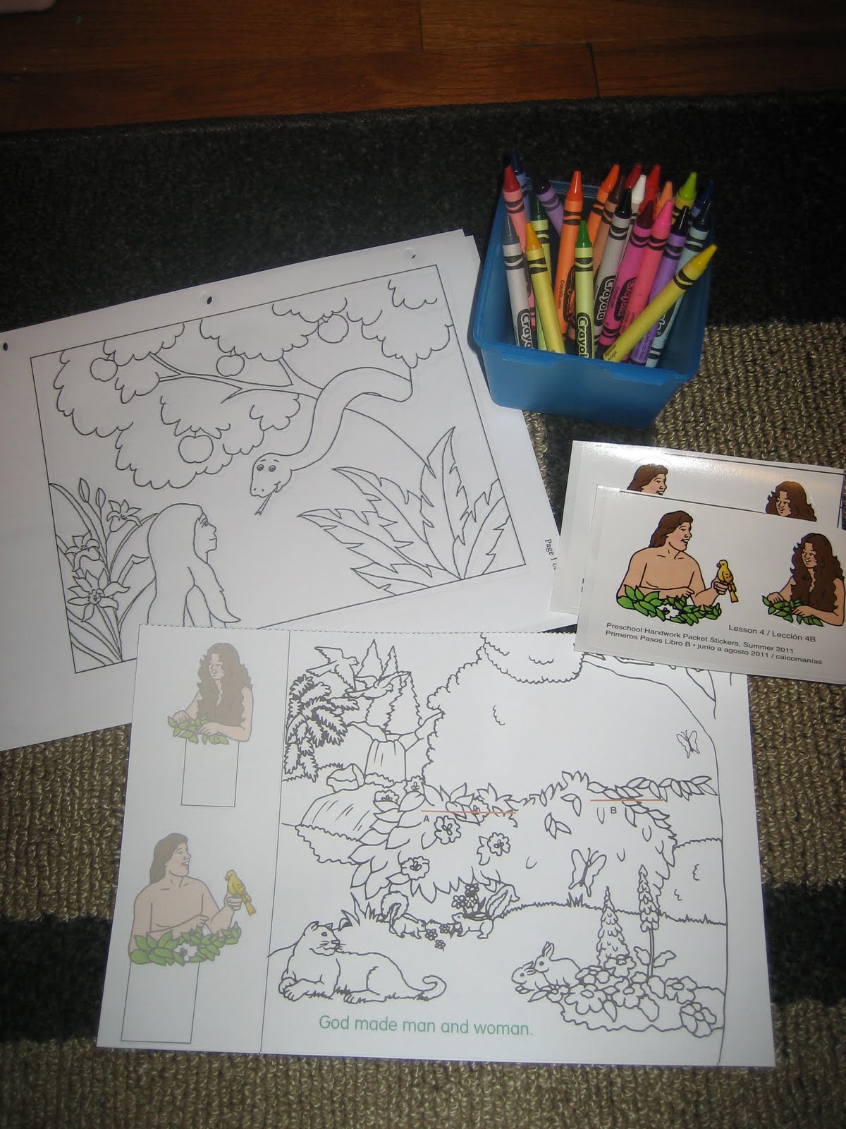 The Preschool Experiment: Bible Basket: Adam and Eve