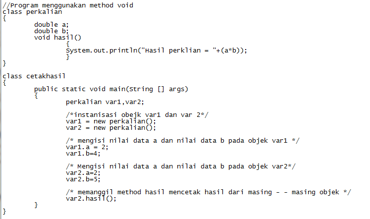 Method Void And Method Non Void Pada Java Candra Adi W Site