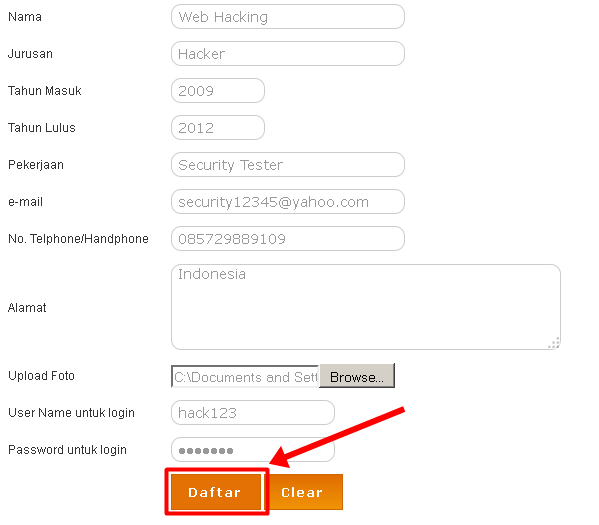Upload Shell Dengan Tamper Data - Catatan Mahasiswa