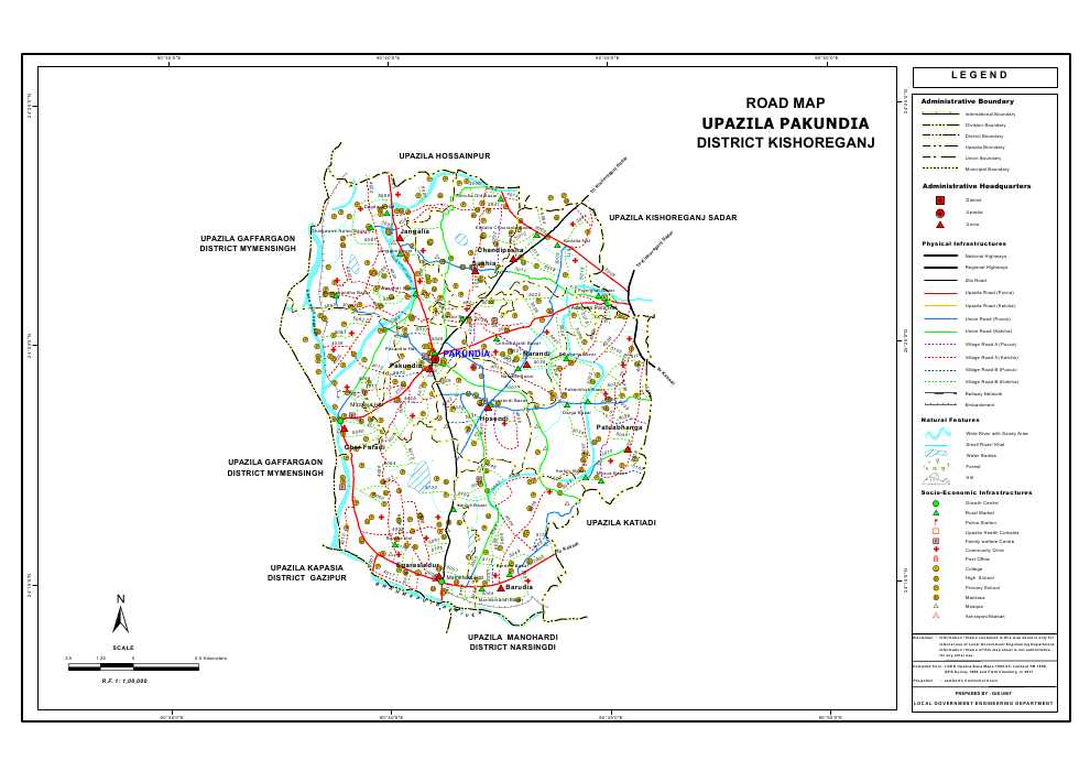 Mouza & Land Use Maps of Pakundia Upazila, Kishoreganj, Bangladesh ...