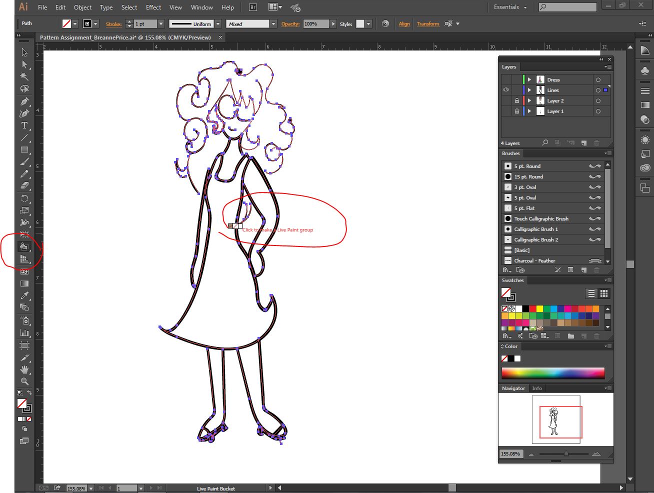 Graphic Design: Using the Live Paint Tool and Clipping Masks!