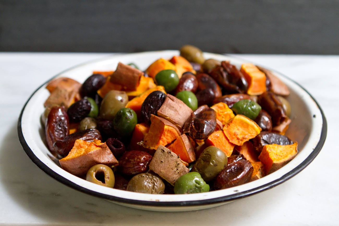 Little Market Kitchen: Roasted Sweet Potato, Date, and Olive Salad