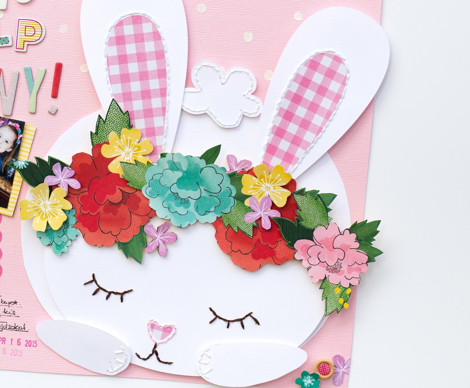 Happy Bunny layout + Cut files - Bea Valint | Scrapbooks
