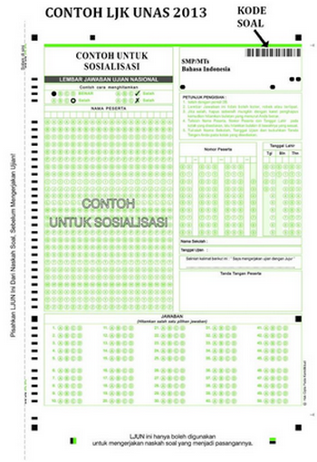 Contoh-contoh LJK SD,SMP,SMA Terbaru