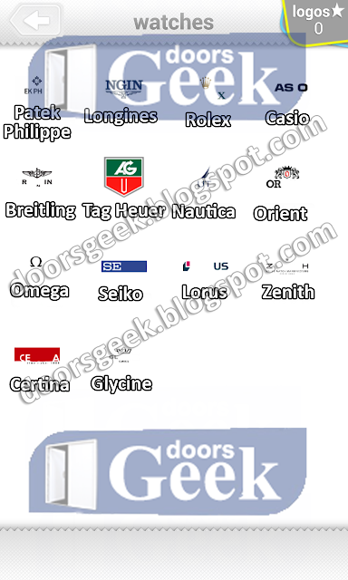 Ultimate Logo Quiz Level 2 - Watches ~ Doors Geek