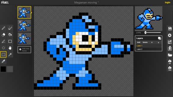 Piskel la potente aplicación online para crear Pixel art - PixelArt