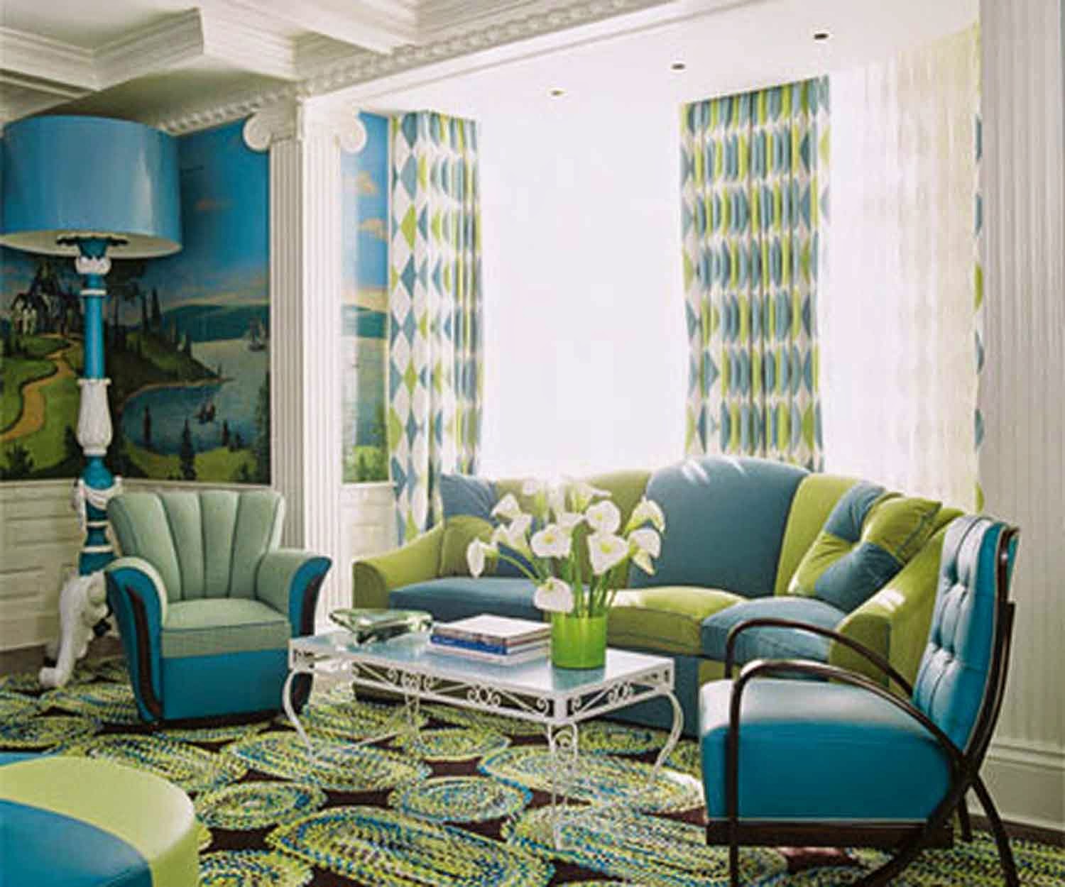 Contemporary Green Living Room Design Ideas - Style Dreams Home