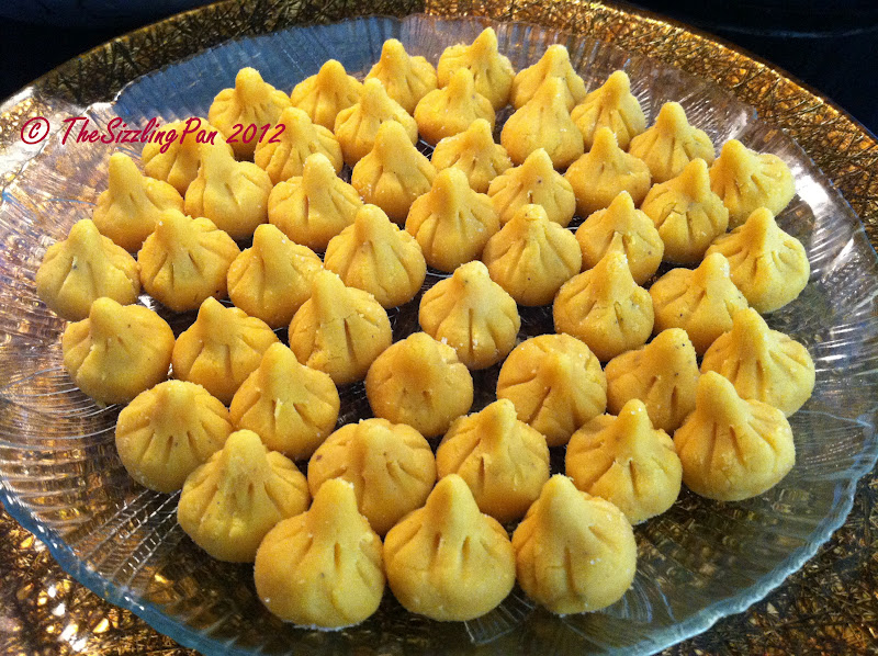 The Sizzling Pan: "Sweet Treats" Quick and Easy 'Mango Pedha Modak"