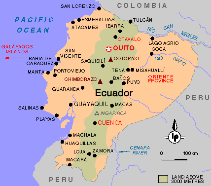 REGIONS AND CITIES OF ECUADOR: ECUADOR'S GEOGRAPHY