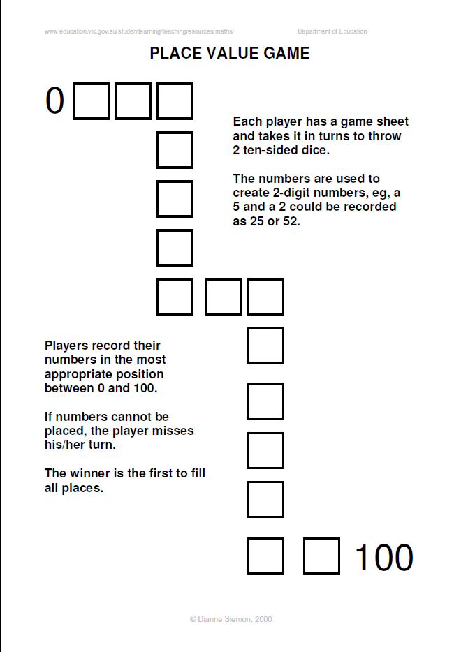 Early Years Fun: Friday Fun day... Place Value game