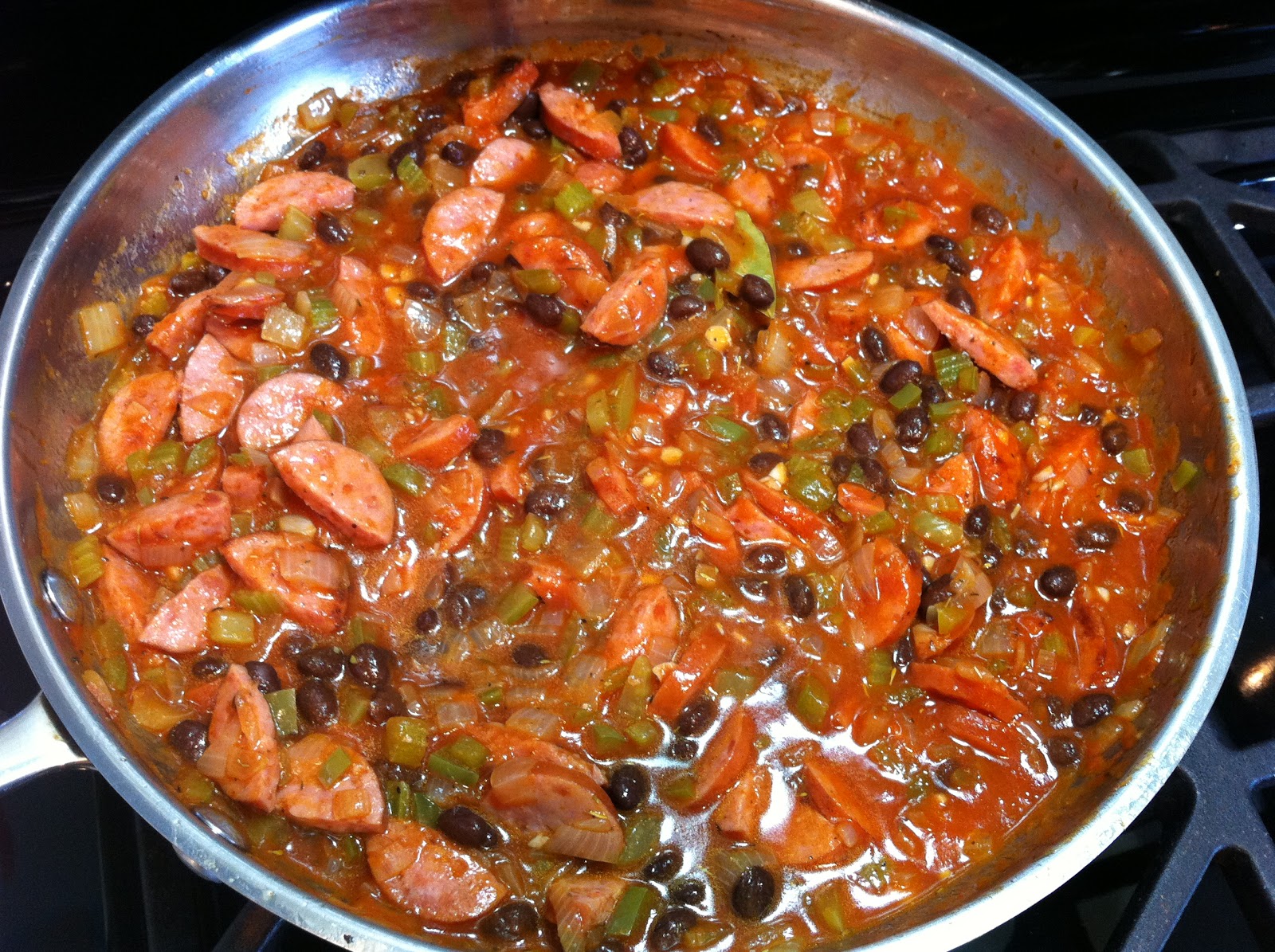 Cooking with SAHD: Creole Sausage and Black Beans