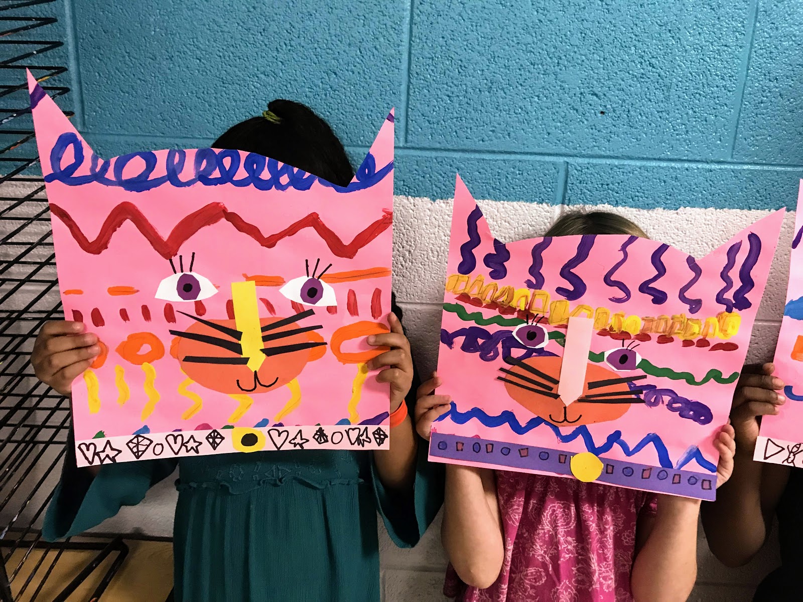 Elements of the Art Room: 1st grade Laurel Burch Line Cats