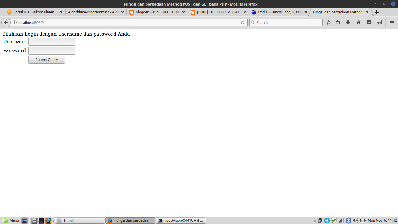 Perbedaan dari fungsi METHOD POST dan METHOD GET di php - prasetyawan - RPL
