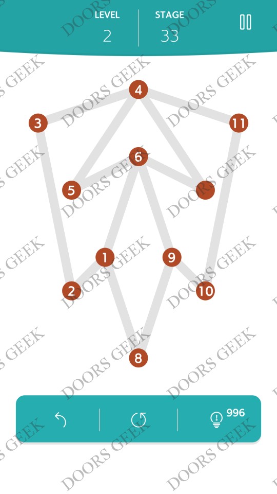 1LINE Level 2 Stage 33 Solution ~ Doors Geek