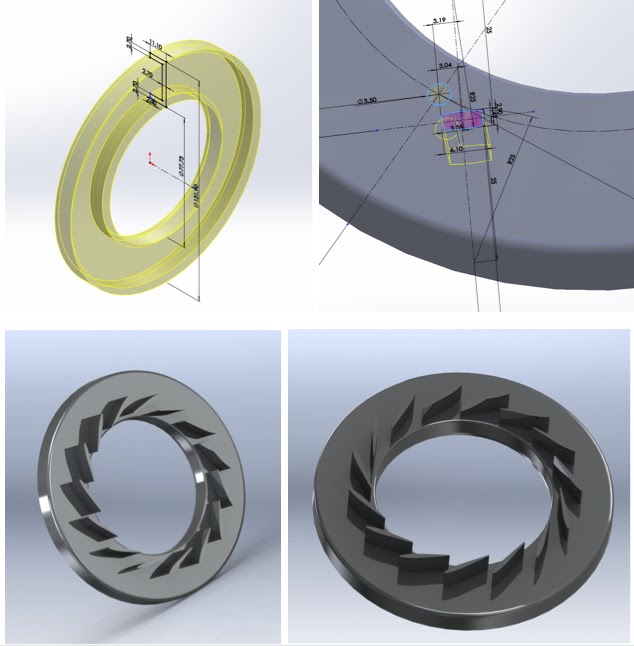 Holset HY40-V Vanes and Vane Ring CAD - Turbo Nozzle Development