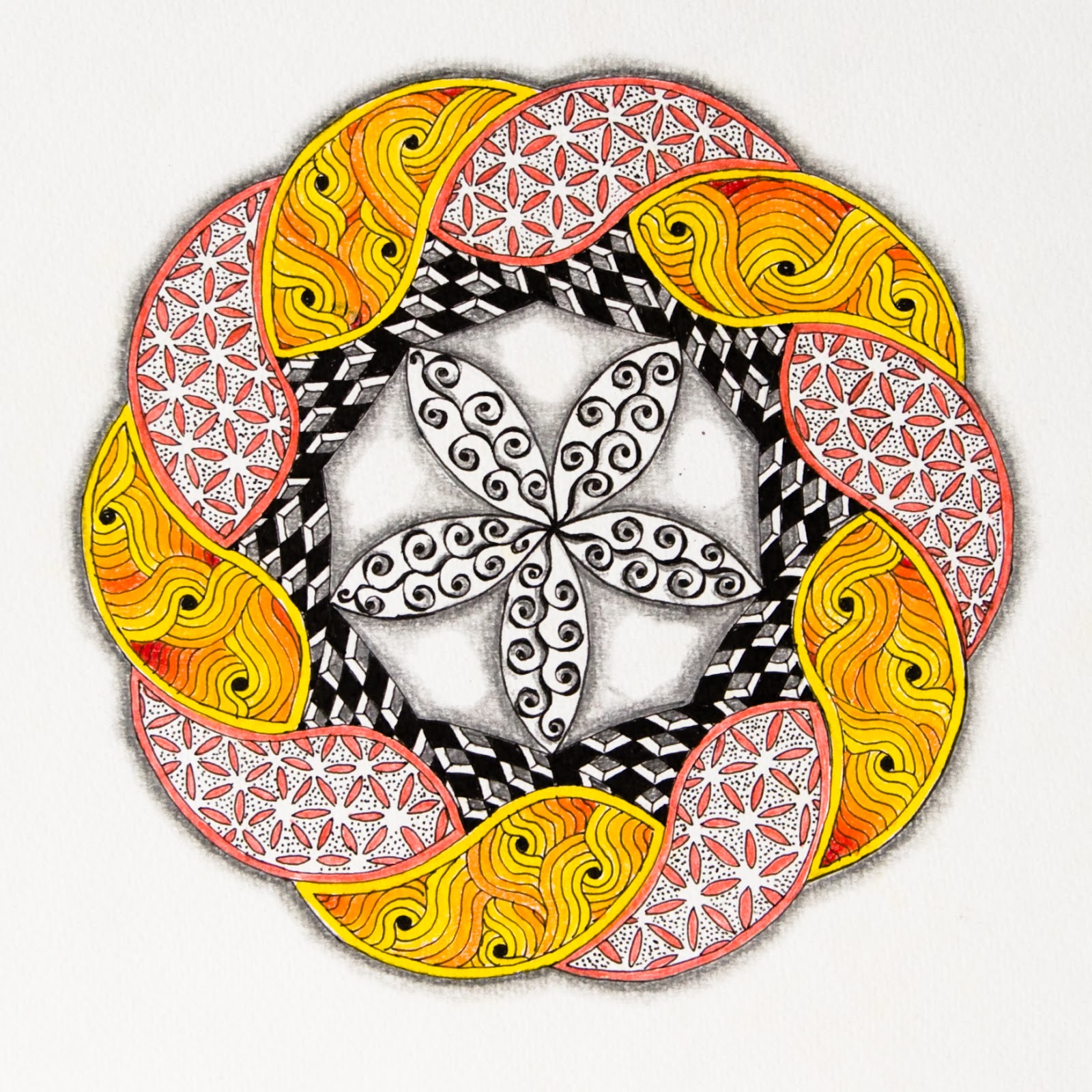 The Quilting Tangler: Diva Challenge 107 - Quandary / Zendala Dare 45