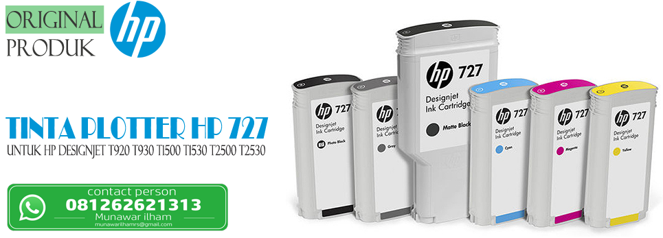 Jual Tinta Plotter HP 727 HP Designjet T930 T920 T1500 T1530 T2500 ...