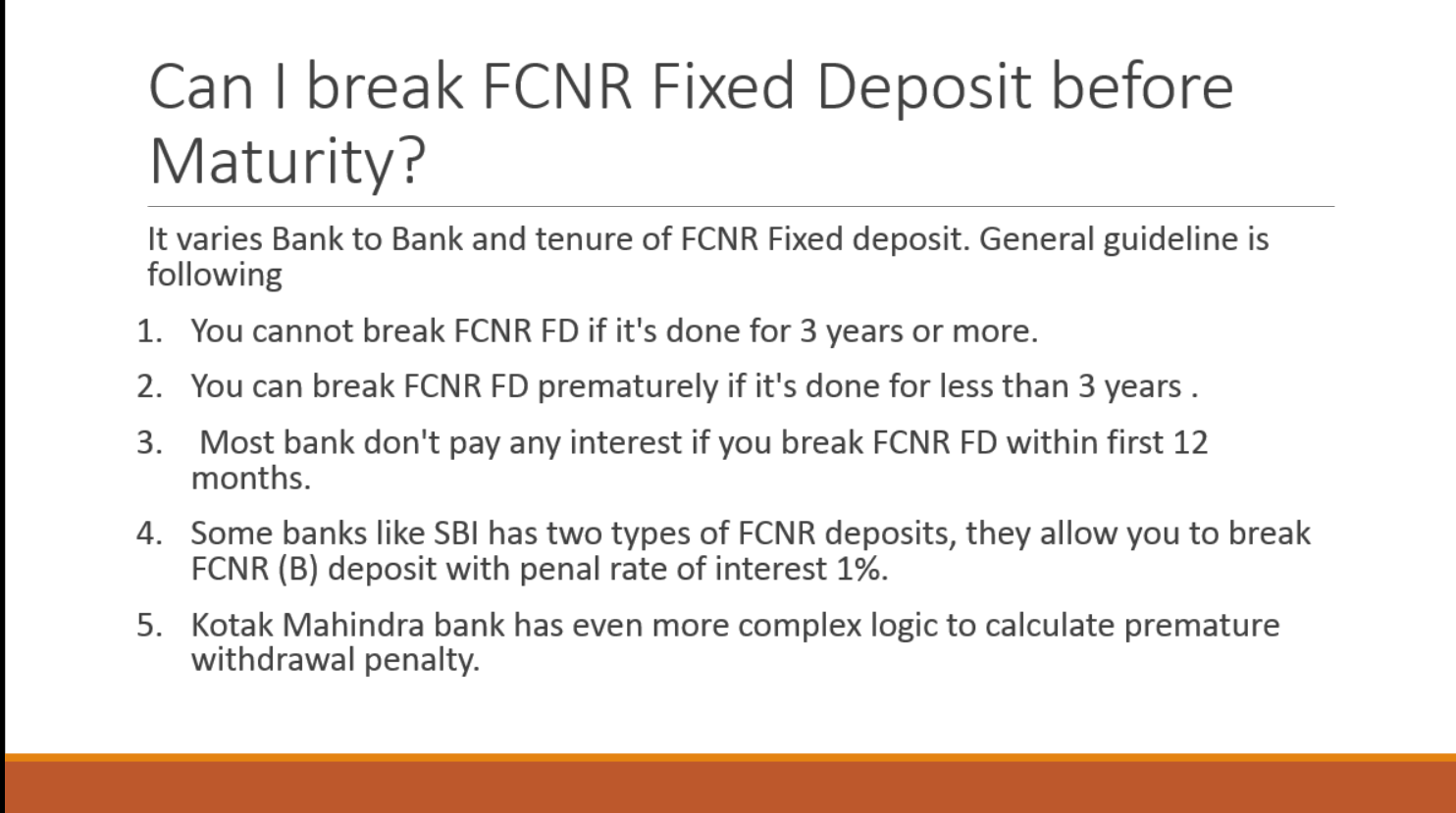 Can You break FCNR Fixed Deposit before Maturity? [Answered] | SavingsFunda