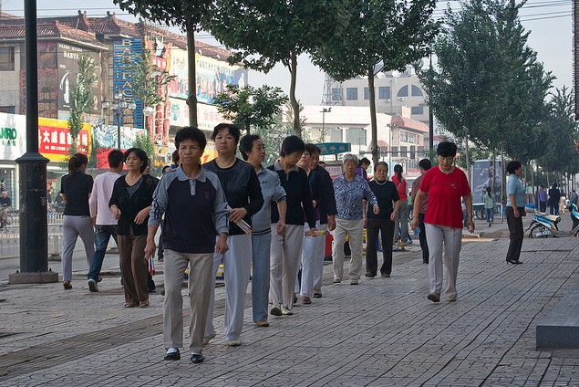 Homebound Fun: sidewalk outdoor exercise equipment