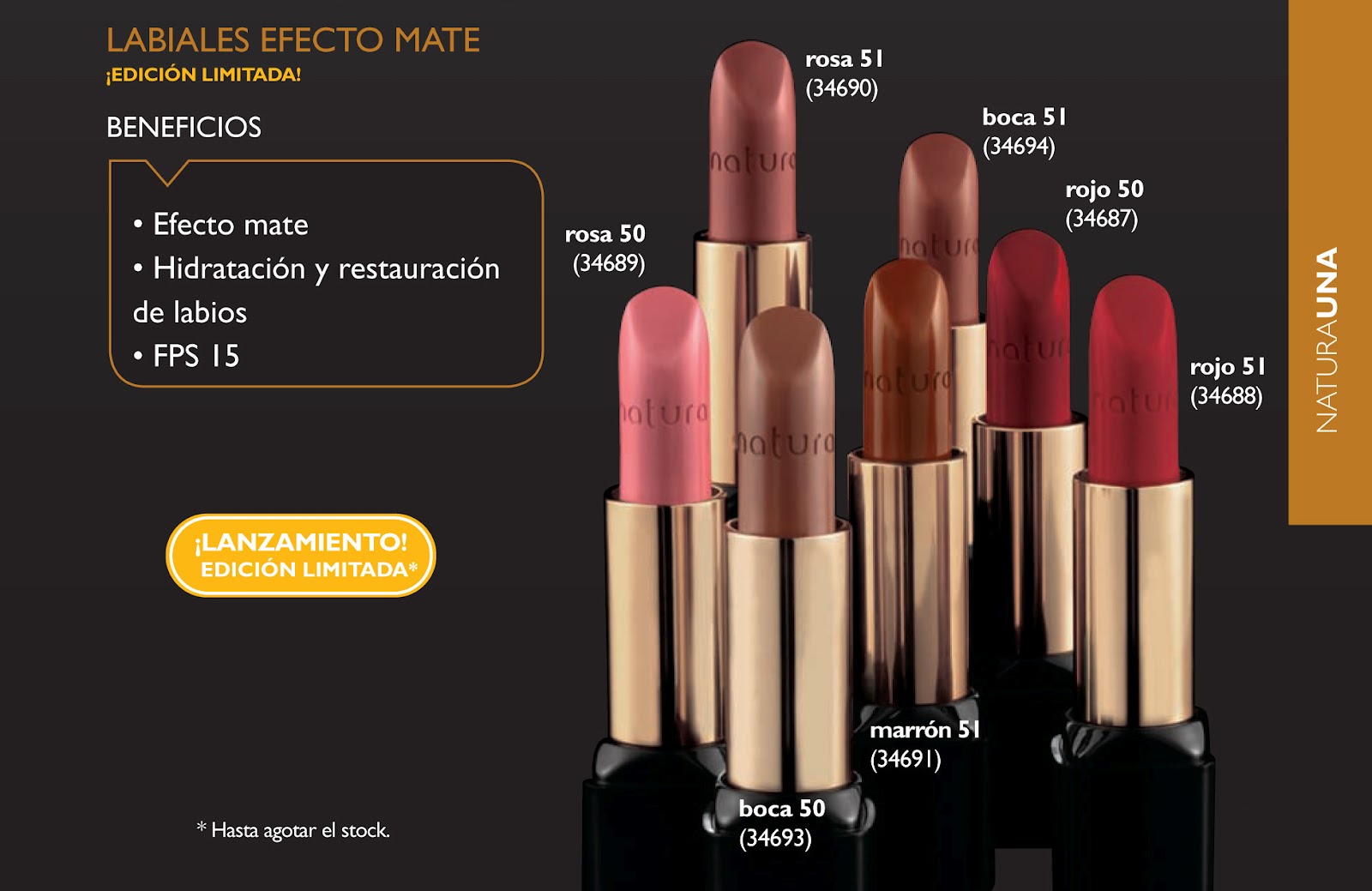 Natura Cosméticos Santiago: Natura Una : Lanzamiento labiales