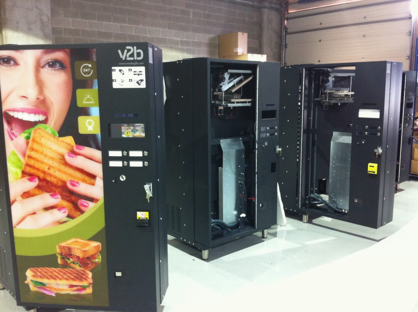 v2b hot food vending machines