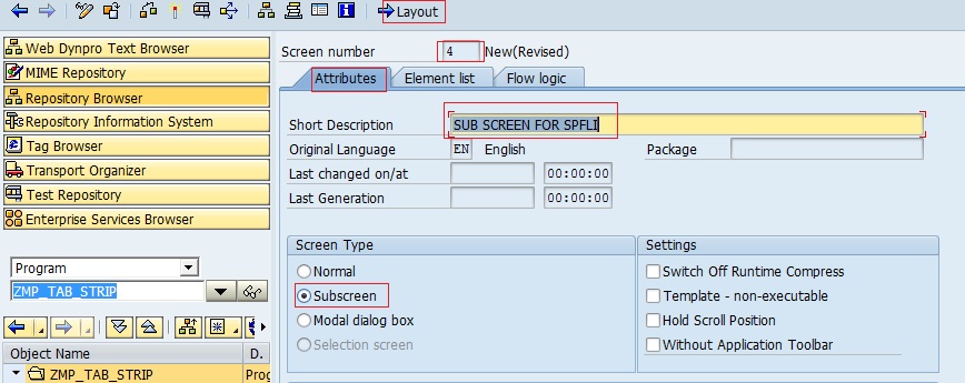 TECHSAP : Creating Tab Strip In Module Pool Program