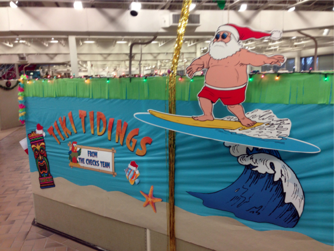The Pursuit of Happiness: Surfing Santa Hawaiian Office Christmas ...