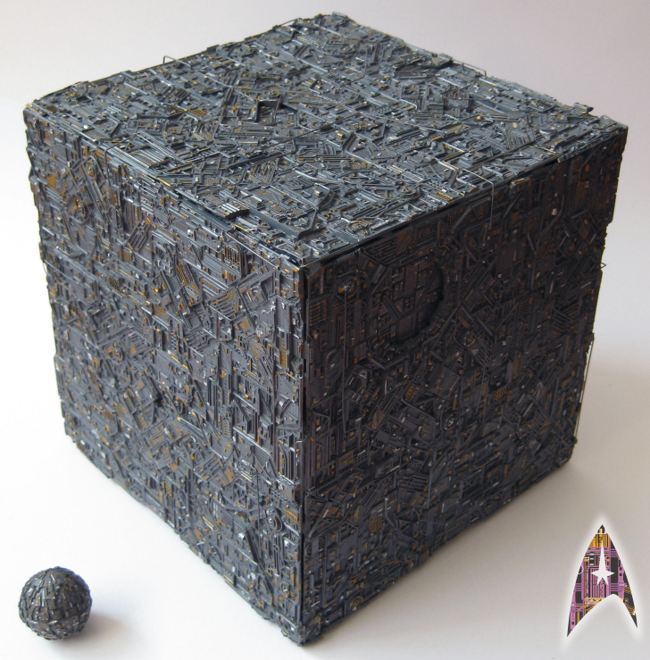 FLEETYARD STAR TREK modeling blog: Borg Cube - Coloration Part 1