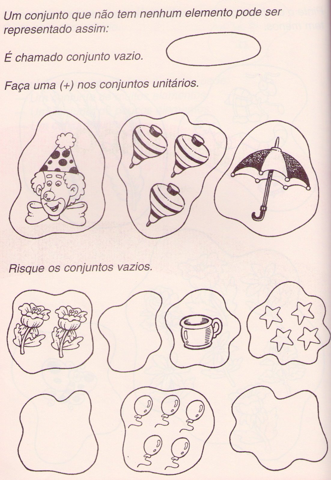 Atividades Conjunto Vazio E Unitario Educação Infantil - FDPLEARN