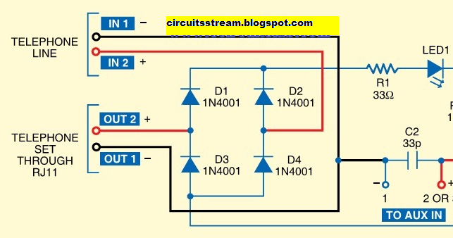 Telephone Call Recorder | Electronic Circuit Diagrams & Schematics