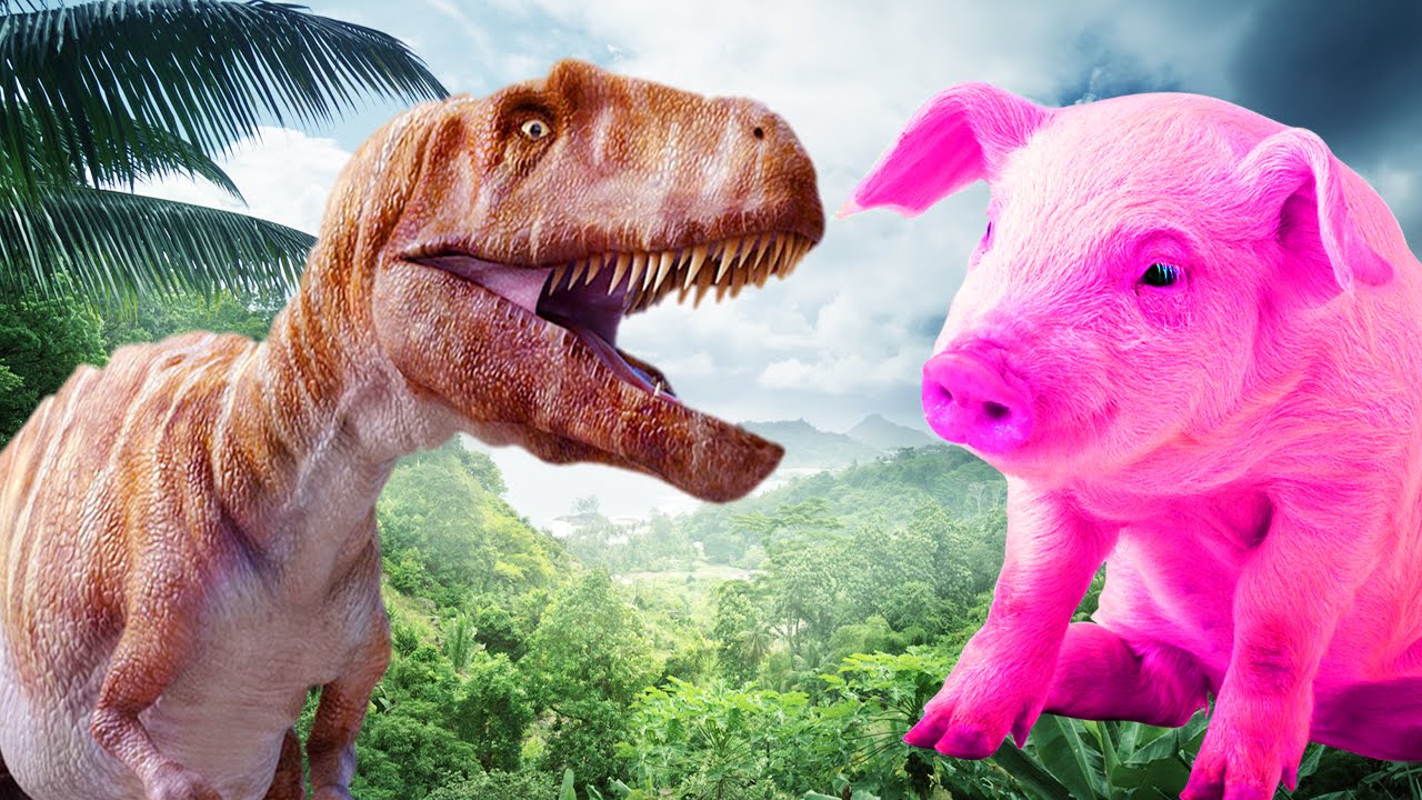 Dinosaurs Movies For Children | Pig Fight | Dinosaurs 3D Animation ...