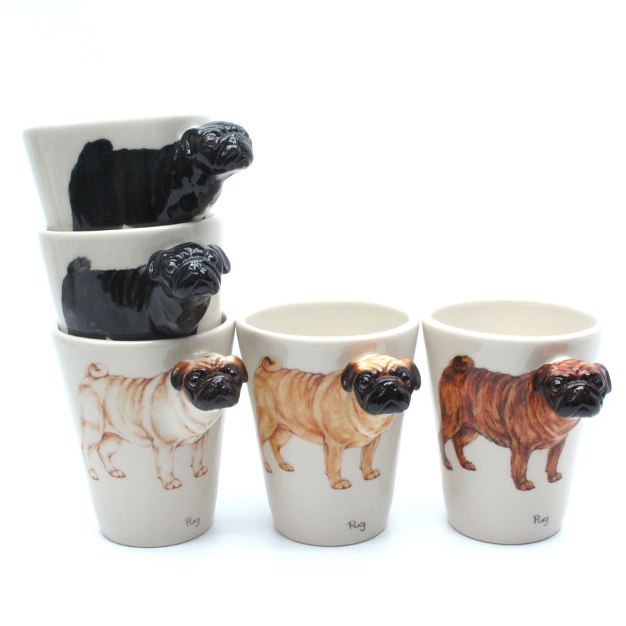 PUG LOVER GIFTS: Pug Mug Coffe Cup 00001