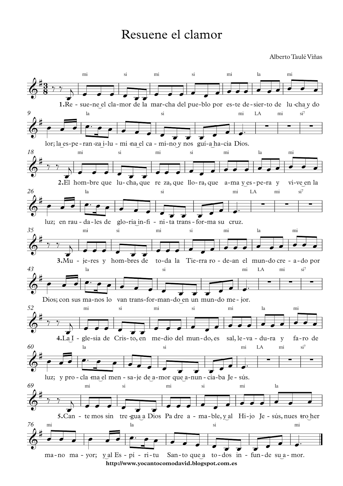 Yo canto como David: febrero 2015