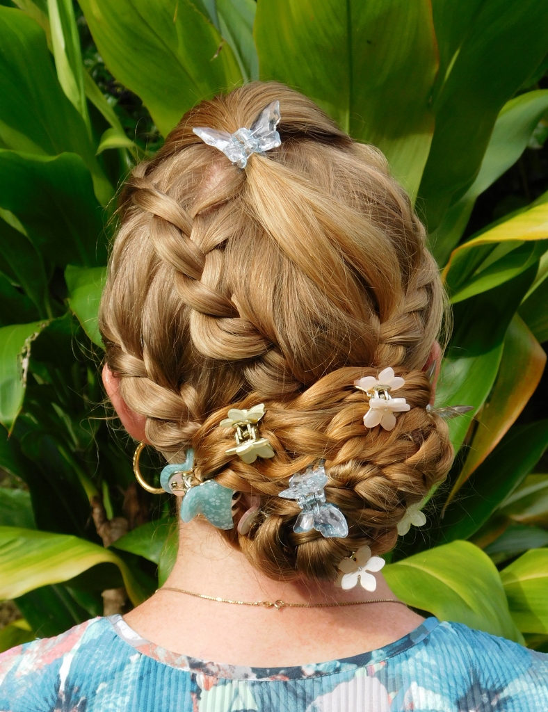 Braids & Hairstyles for Super Long Hair: Lace braids, butterfly clips ...