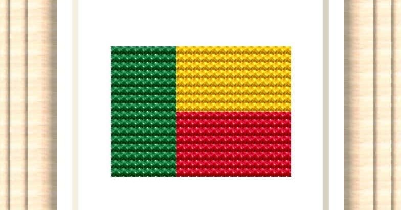 NATIONAL FLAG OF BENIN CROSS STITCH CHART | Free cross stitch pattern