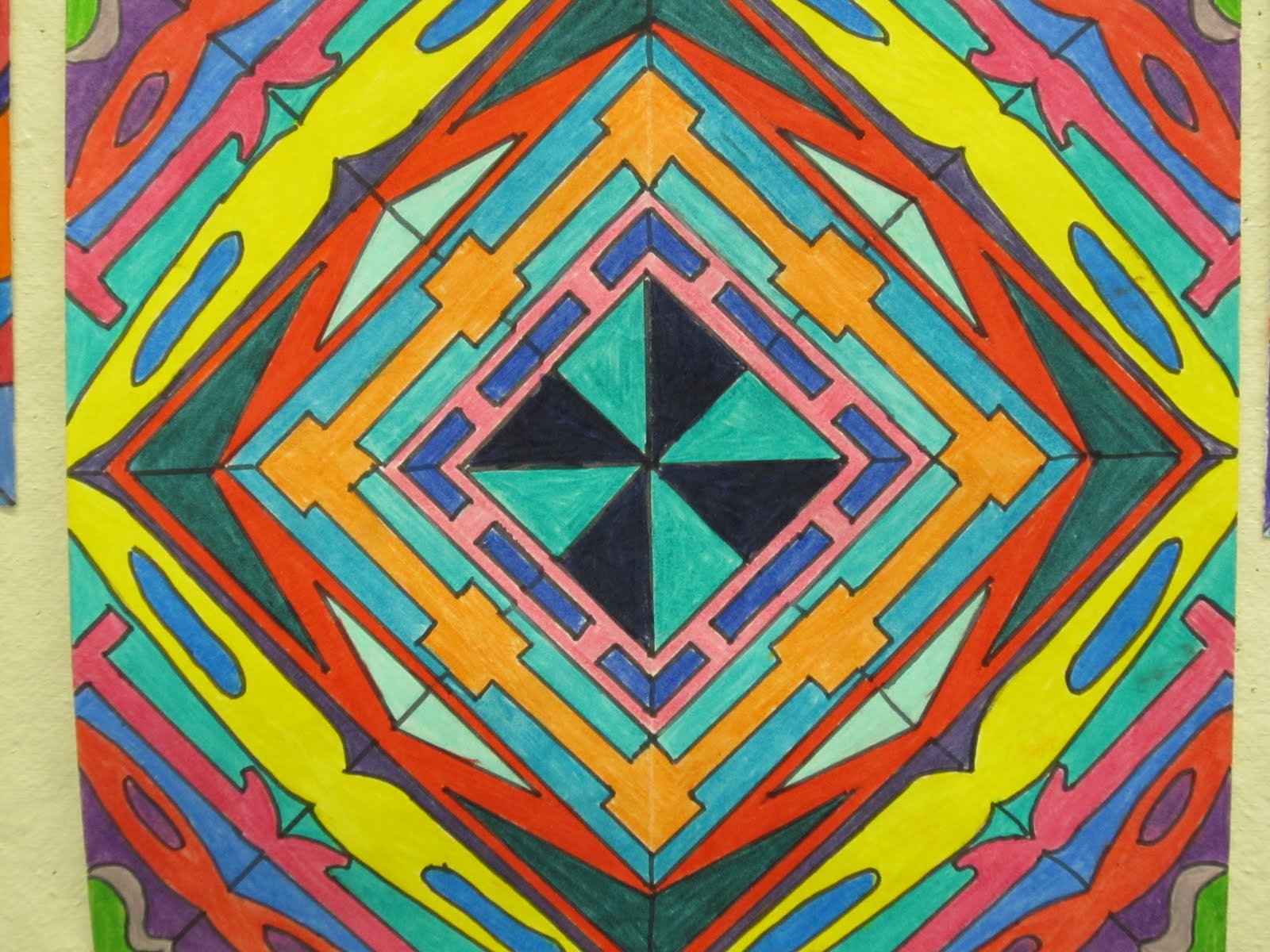Mrs. Wille's Art Room: name kaleidoscope drawings