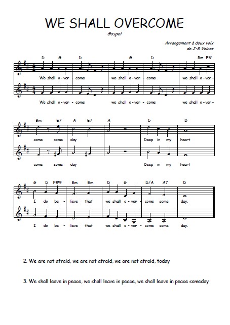 Teufonia!: Partition "We shall overcome"