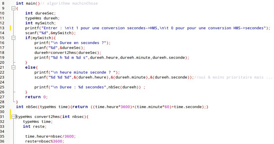 Programmation et Structures de données & Structure Machine @ MI UMBB: Les structures