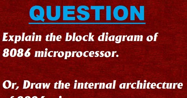 Explain the block diagram of 8086 microprocessor. - M.M.R cse