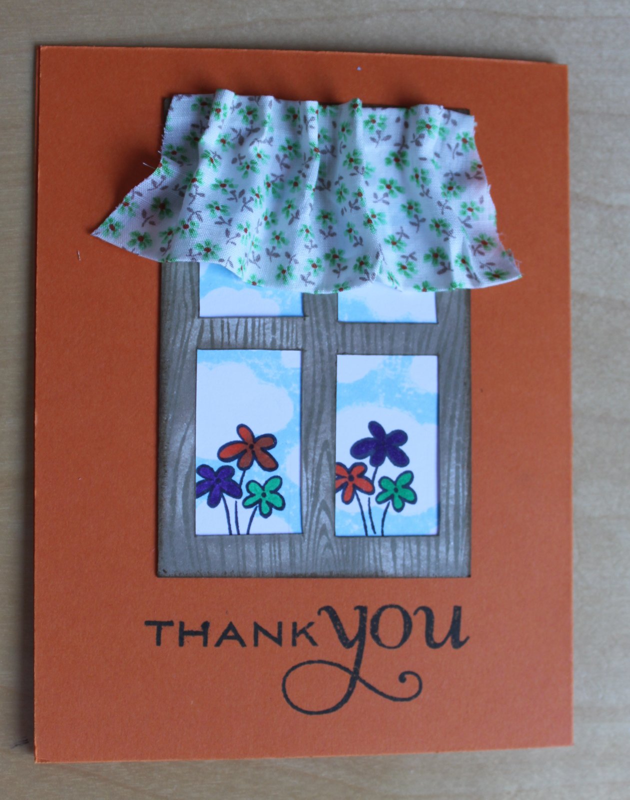 Two Left Hands: Thank you window card
