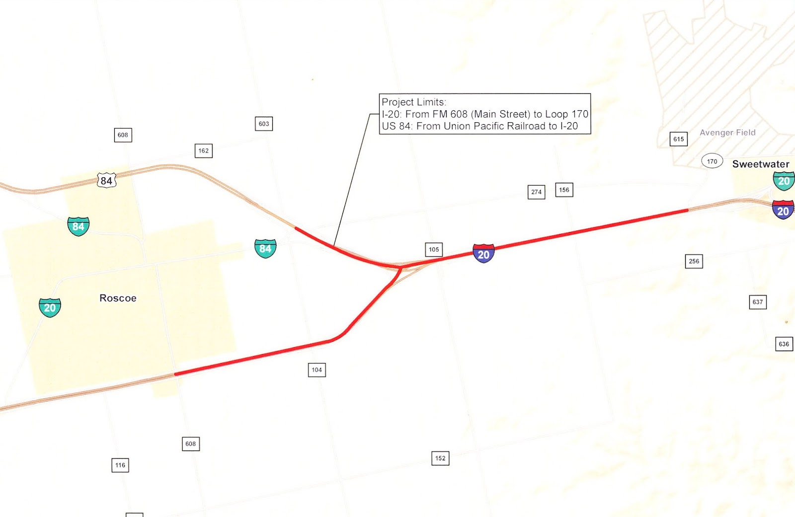 Roscoe Hard Times: TxDOT Presents Plans for Improved I-20, US 84 ...