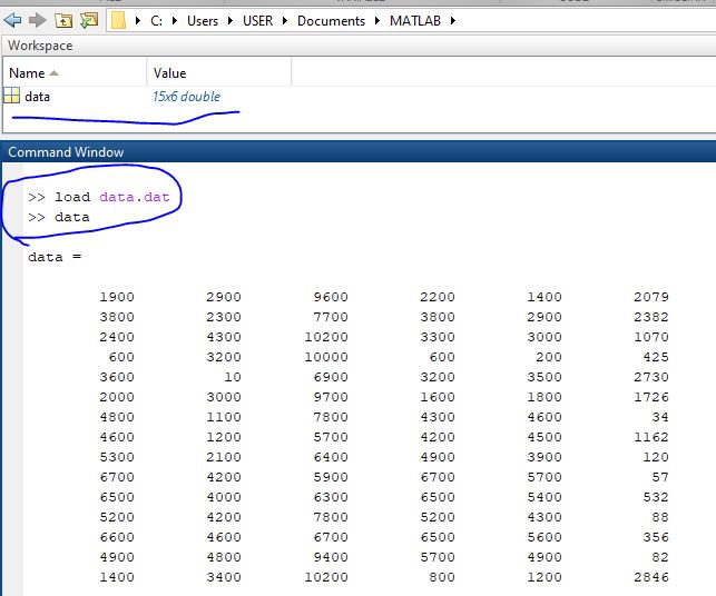 CARA MEMASUKKAN/ MEN_LOAD FILE .dat pada MATLAB